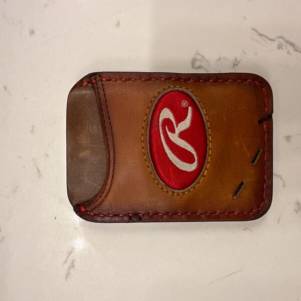 Leather Four Pocket Baseball Bifold Wallet Repurposed From a Vintage ...