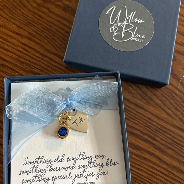 Something Blue Bouquet Charm, Bride Gift From Mom, Something Blue for Bride, Bridal Bouquet ...