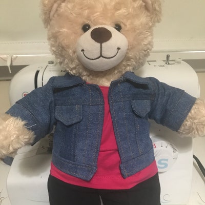 Teddy Bear Denim Jacket PDF Pattern Fits 15-18 Inch Teddy Bears Such as ...
