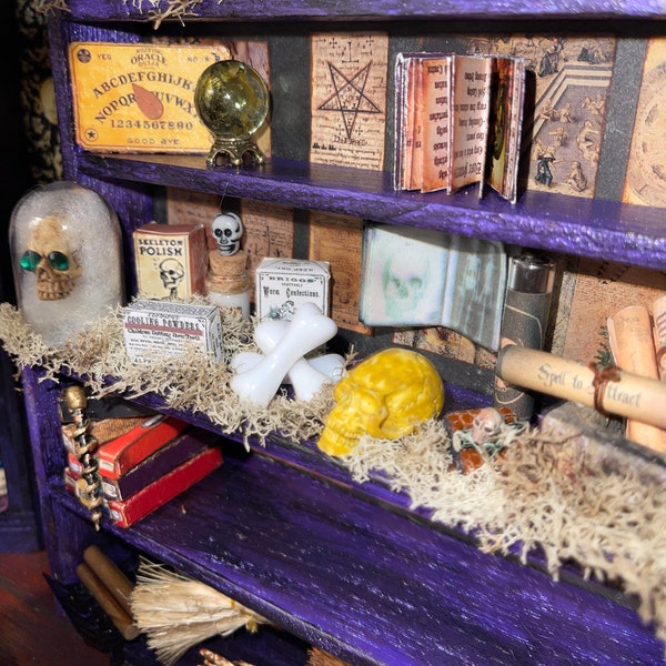 Halloween Altered Art Mixed Media Small Potion Bottles Apothecary Witch ...