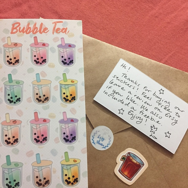 Bubble Tea Stickers Pastel Rainbow Colors Cute Boba Kawaii Aesthetic ...