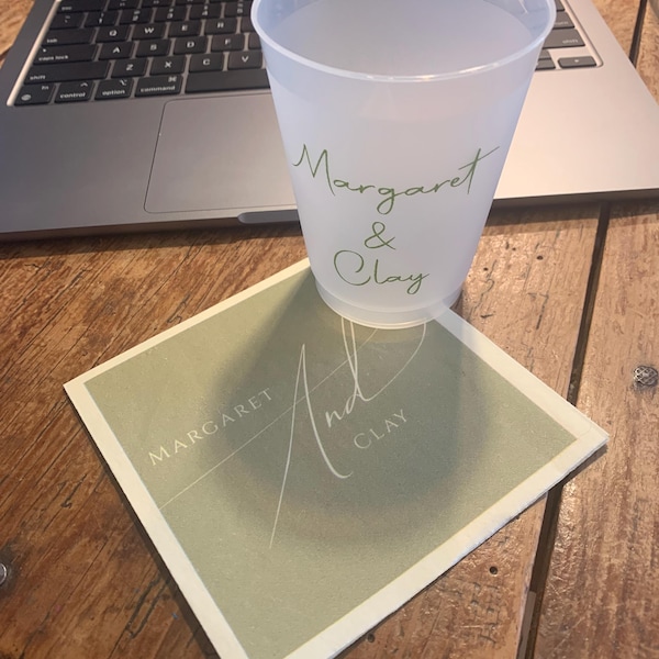 Personalized Wedding Cups Frost Flex Cups, Customizable for Couples ...