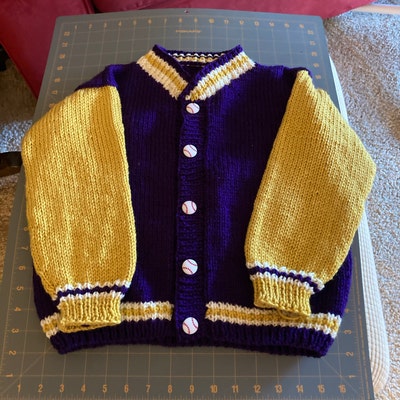 Back to School Kids Jacket Knitting Pattern Varsity Jacket Letterman ...