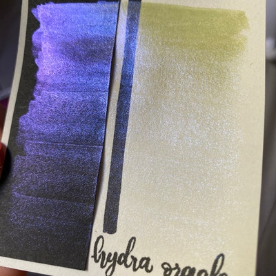 Oracle Violet Blue Phantom Colorshift Shimmer Handmade Watercolor Half ...