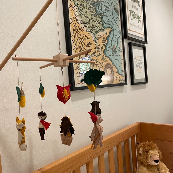 Baby Mobile Pine Tree, Woodland Baby Mobile, Handmade Mobile, Baby Crib ...
