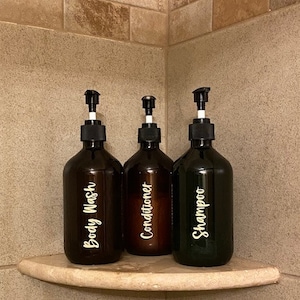 Shampoo Conditioner Body Wash Stickers Personalized Shampoo Labels ...