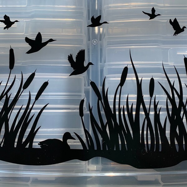 Flock of Birds SVG Vector, Silhouette of Birds SVG, Flying Ducks for ...