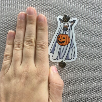 German Shepherd Ghost, Ghost Dog, Halloween Sticker, Spooky Pup - Etsy