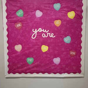 Conversation Hearts Bulletin Board Kit valentine's Day - Etsy