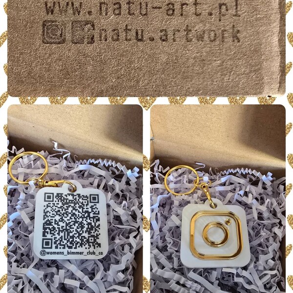 Custom QR Code Keyring Personalized Keychain With QR Code Instagram ...