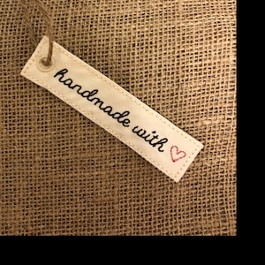 Machine Embroidery Design ITH Handmade With Love Raggy Hanging Tag 4x4 ...