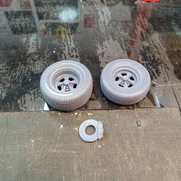 1/24 Scale, 15x4.5, 15x7, 15x8, 15x10 Torq Thrust D Wheels and Brake ...