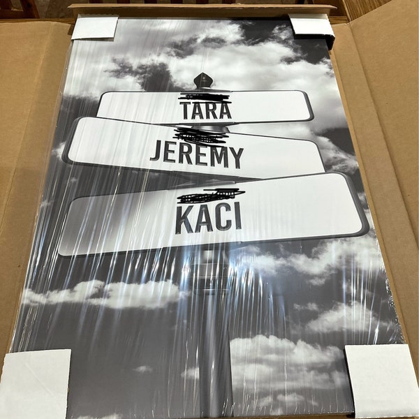 Custom Street Sign Multi-names Personalized Print Wall Art Canvas ...