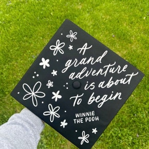 Two Degrees Hotter Master's Graduation Cap Vinyl Decal, Handlettered ...