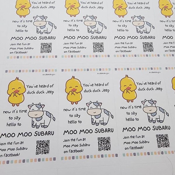 Moo Moo Subaru Hearts - Etsy