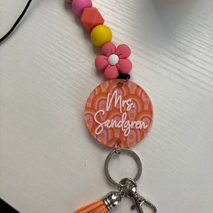 Groovy Sparkly Lanyard Personalized Lanyard for Badge 80's Lanyard ...