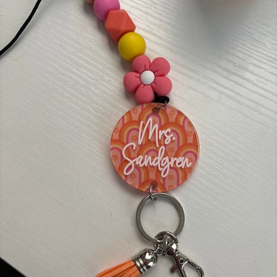 Groovy Sparkly Lanyard Personalized Lanyard for Badge 80's Lanyard ...