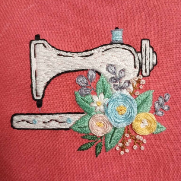 Sewing Machine Embroidery Pattern Sewing and Flower Embroidery Sewing ...