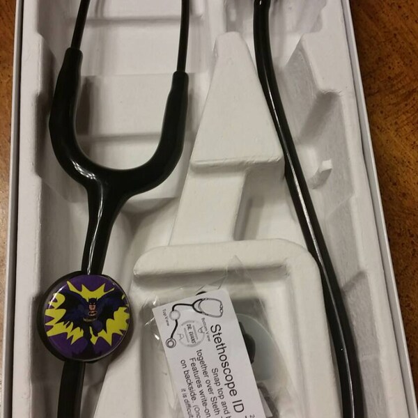 Batman----stethoscope ID Tag - Etsy