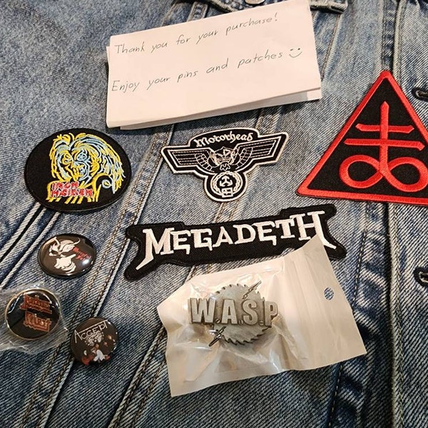 Eddie Munson Vest Patches and Pins (screen Accurate COMPLETE Set ...