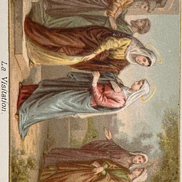 Rare Antique Pious Image From France, les Mystères Du Rosaire the ...