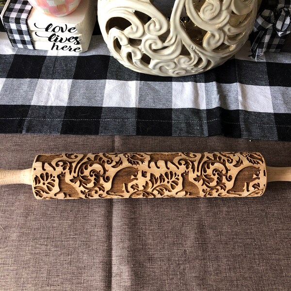 Embossed Snowman Rolling Pin For| Baking | Pie Crusts | Pottery | Sugar ...