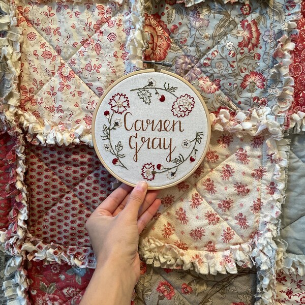 Custom Handwriting Embroidery Ring: Personalized Keepsake Gift - Etsy