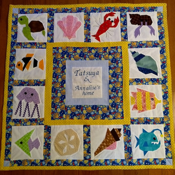 UNDER the SEA Paper Pieced Quilt Pattern in PDF - Etsy