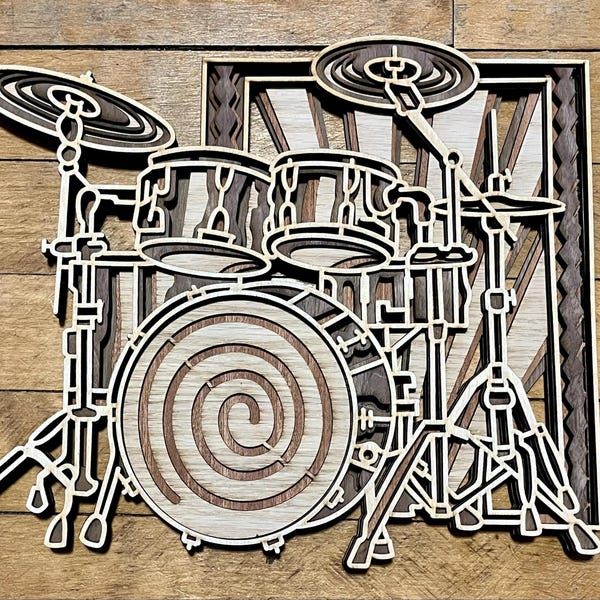 Bass Guitar 3D Layered SVG File / Laser Cut File / Gift for Music Lover ...