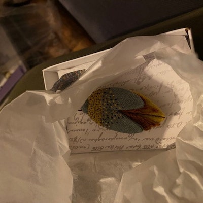 Textile Beetle, Beetle Brooch, Linen Beetle, Grey Blue Beetle, Bug ...