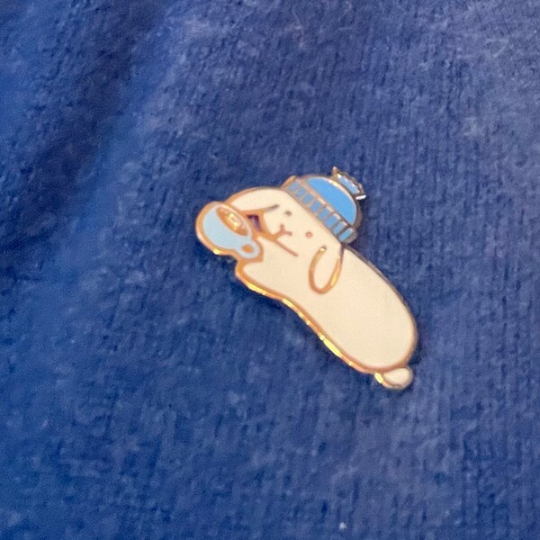 Beanie Bunny Enamel Pin: Hot Cocoa Winter Rabbit Pin - Etsy