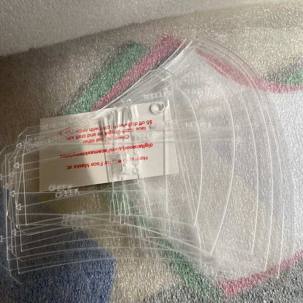 Olson Combined Mask Acrylic Templates - 5 Sizes for Adult and Child ...