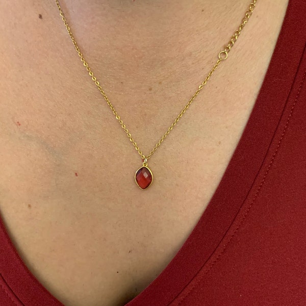 Ruby Necklace Gifts for Women Personalized July Birthstone Necklace ...