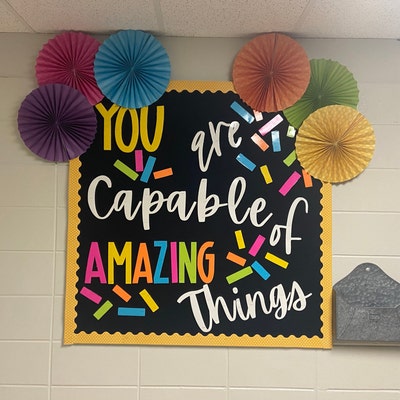 YOU ARE CAPABLE Classroom Door Kit Teacher Bulletin Board Growth ...