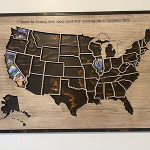 Baseball Bucket List Map, Major League Ball Park Tour Map, US Map ...