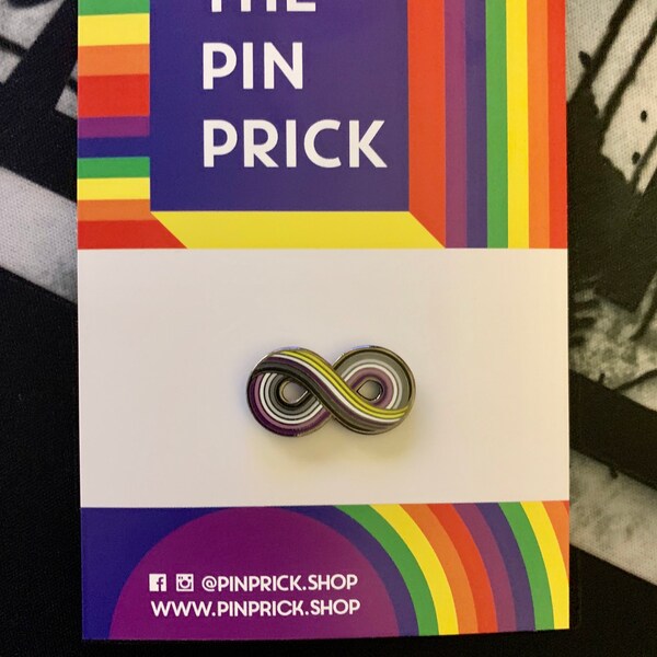 Infinitely Non-binary Pin (variations) — Subtle Enby Pride Accessory ...