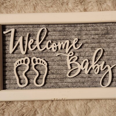 Welcome Baby Set for Letterboards and Feltboards, Baby Announcement ...