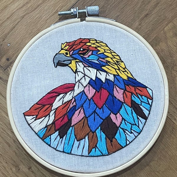 Floral Chicken Embroidery Pattern, PDF Pattern, Hen & Hare, Beginner ...