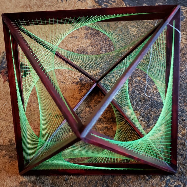 Icosahedron Parabolic Curves 3 Layers Design | String Art | Flower of ...