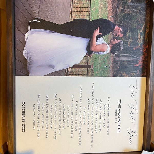 Our First Dance - Custom Handmade Framed First Dance Print on Canvas ...