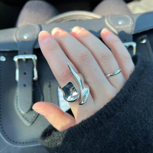 Unique Statement Ring, Sterling Silver Ring, Modern Statement Ring ...