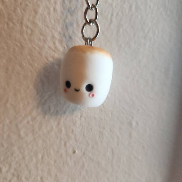 Kawaii Marshmallow Keychain: Polymer Clay Charm - Etsy UK