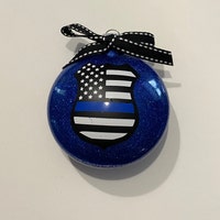 Police Badge American Flag Thin Blue Line Instant Digital - Etsy