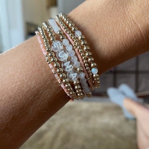 Siesta Key Stack Neutral Seed Bead Bracelet Stack - Etsy