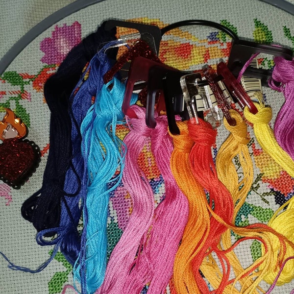 ACRYLIC Flower Thread Drops | Floss Drops | Organiser Drop for Cross ...