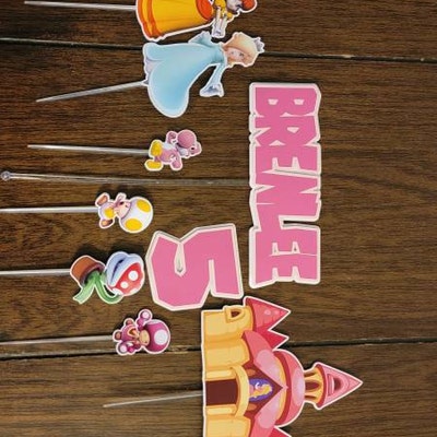 Cake Topper, Personalized Mario Bros Cake Topper, Super Mario Bros ...