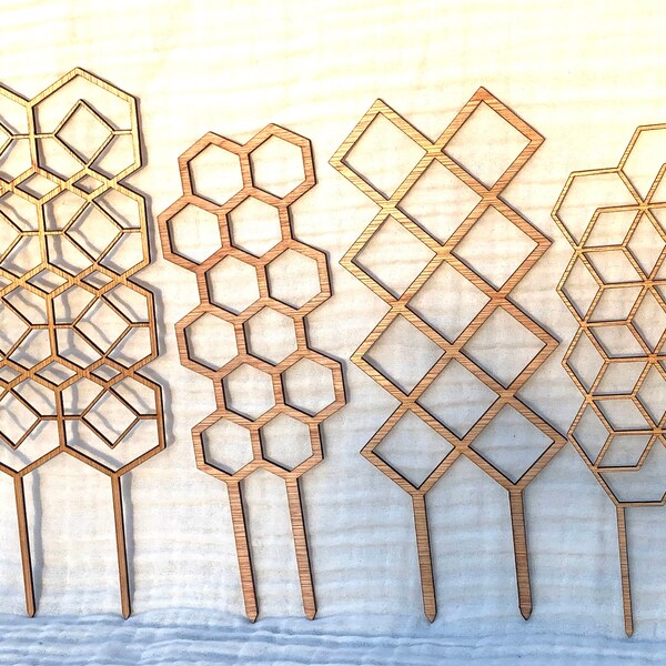 Boho Plant Trellis Houseplant Stakes SVG File Bundle for Glowforge ...