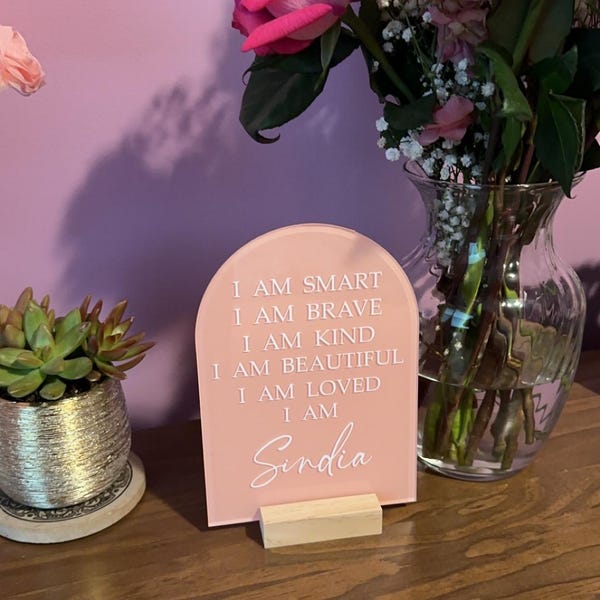 Personalized Affirmation Sign | Affirmations for Kids | Daily ...