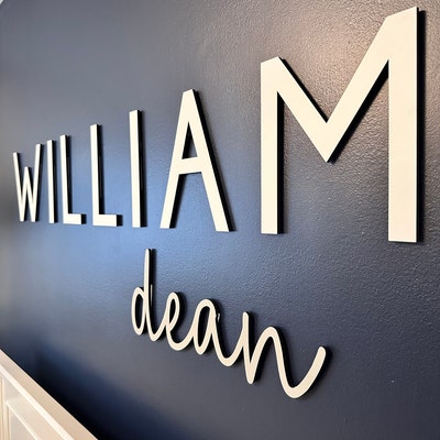 Name Cutouts for Nursery, Wooden Letters, Name Sign, Baby Shower Decor ...