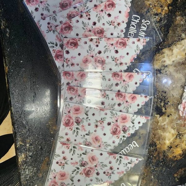 Pink Glitter Floral Dashboard | Budget Binder Dashboard |cash Envelopes ...